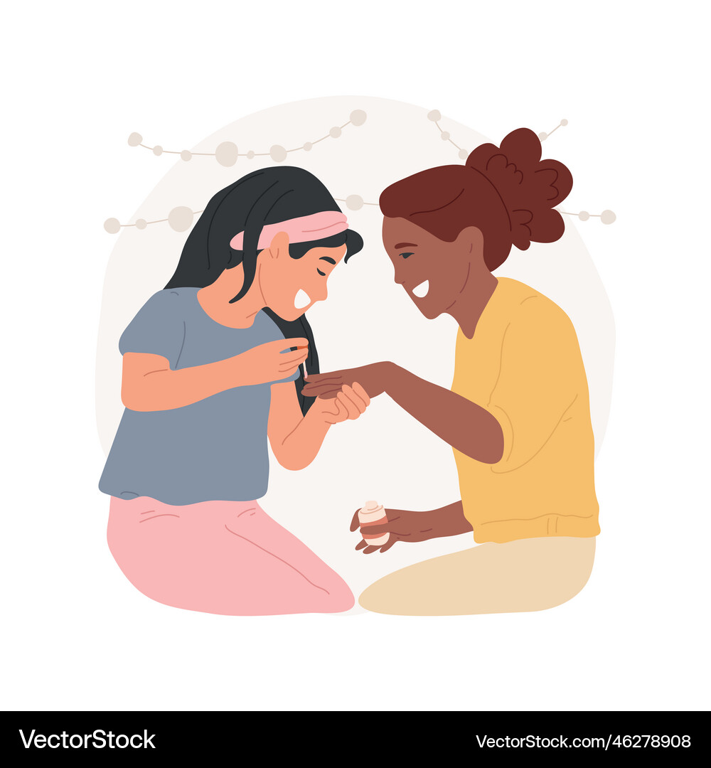 Painting nails isolated cartoon Royalty Free Vector Image