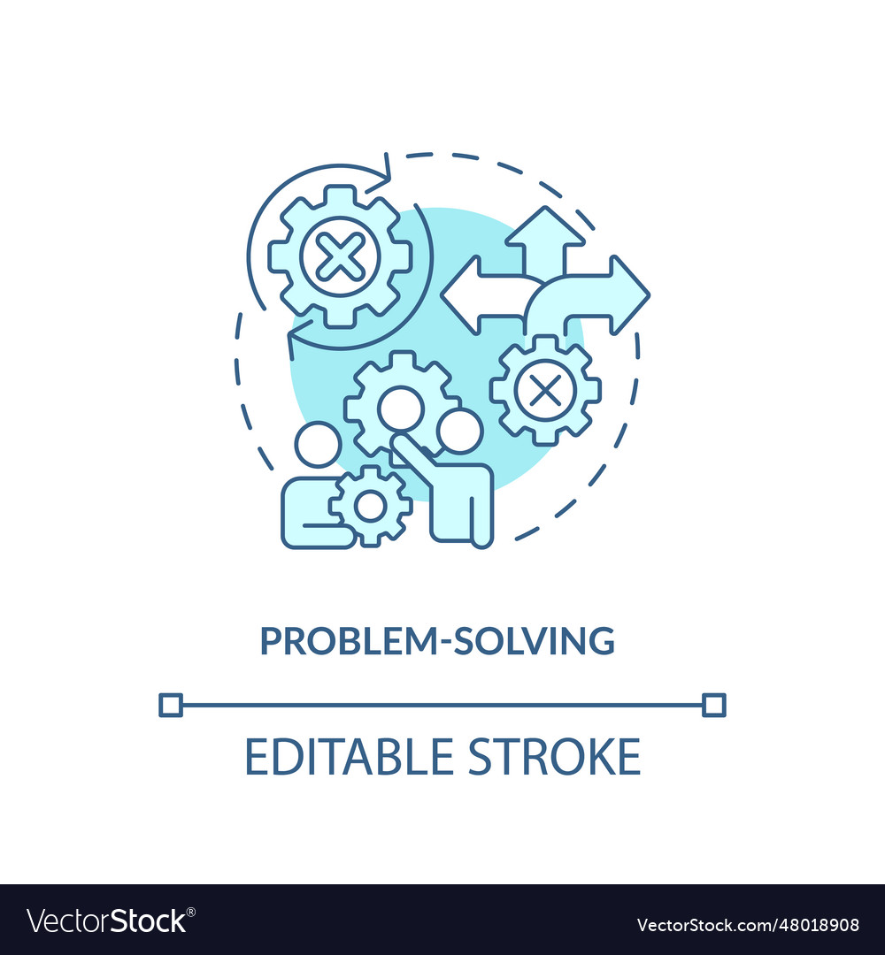 Problem solving soft blue concept icon Royalty Free Vector