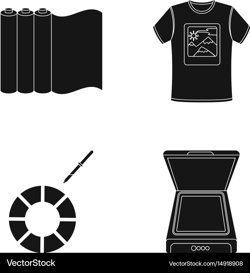 Scanner color palette and other equipment Vector Image