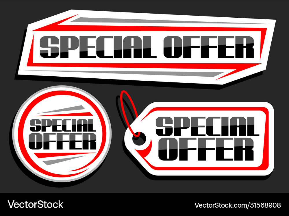 Set for special offer sale Royalty Free Vector Image