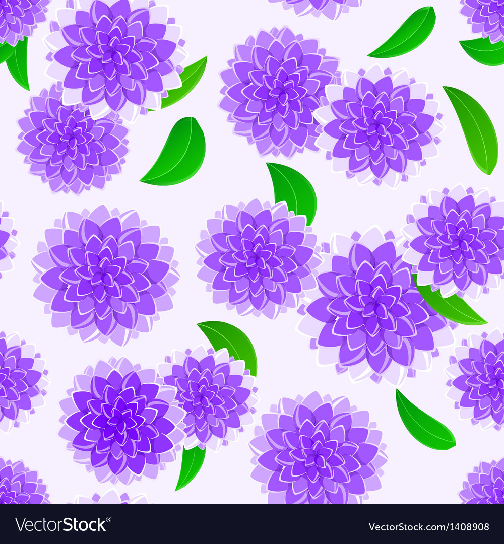 Violet flower seamless pattern Royalty Free Vector Image