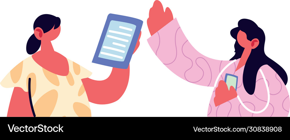 Women organizing work to deliver Royalty Free Vector Image