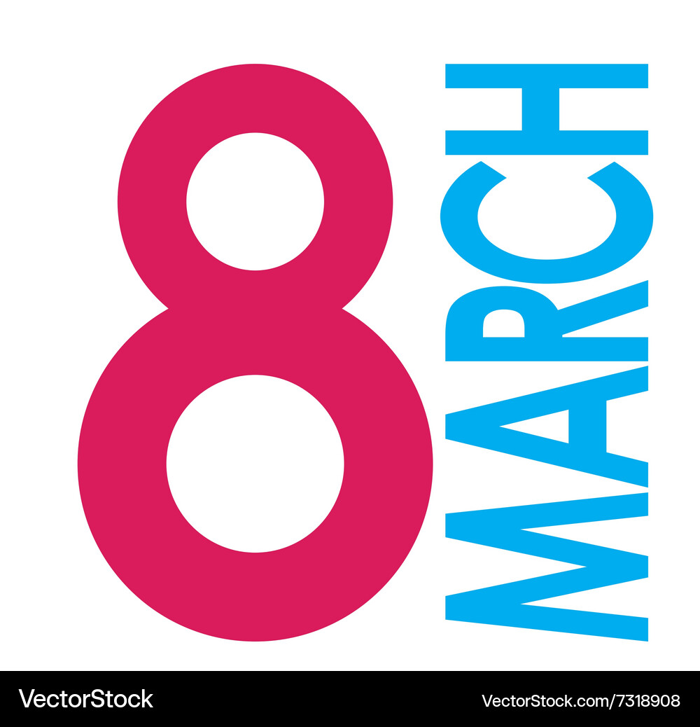 Womens day greeting card 8 march Royalty Free Vector Image