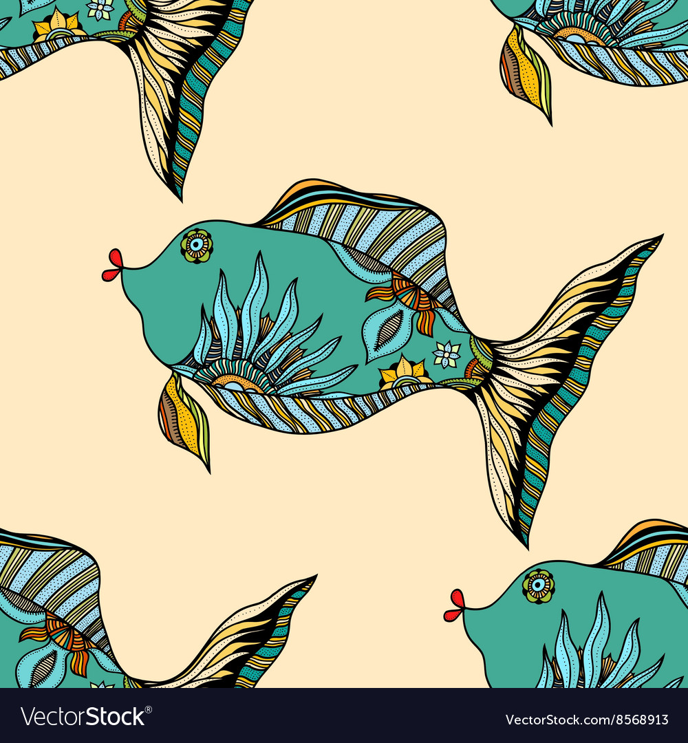 Background abstract fish Royalty Free Vector Image