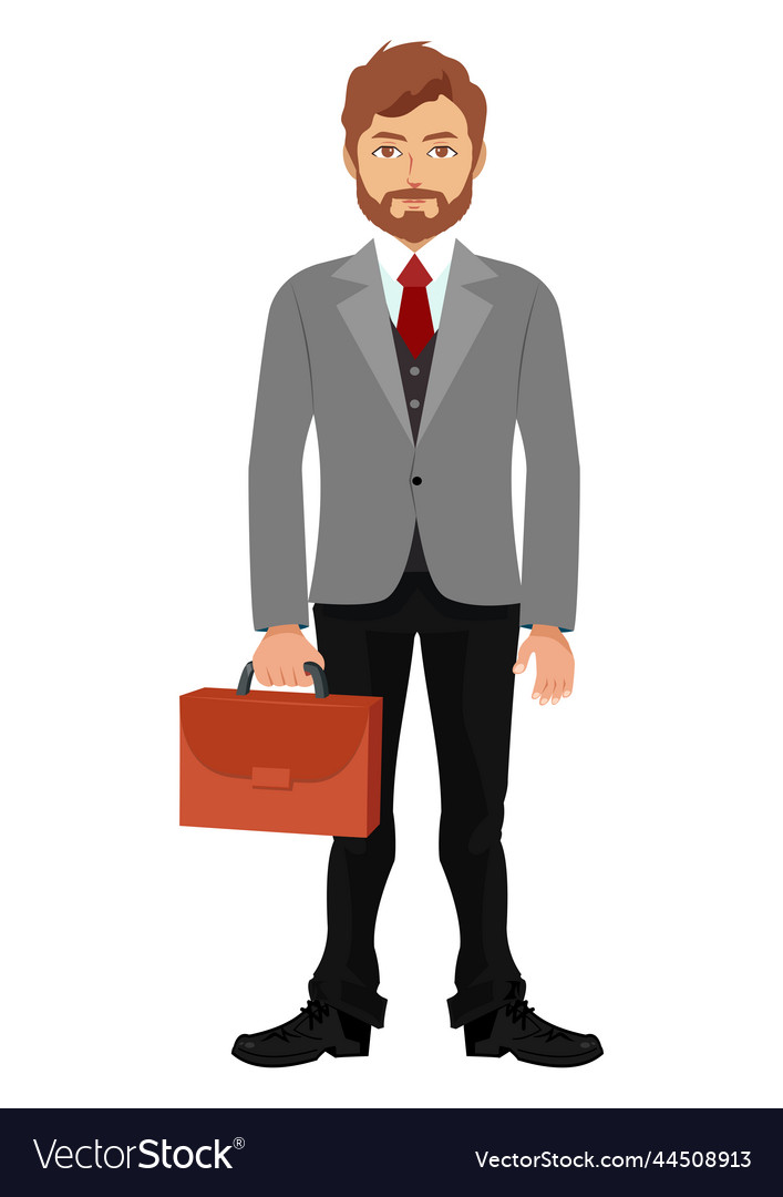 Businessman isolated on white background elegant Vector Image