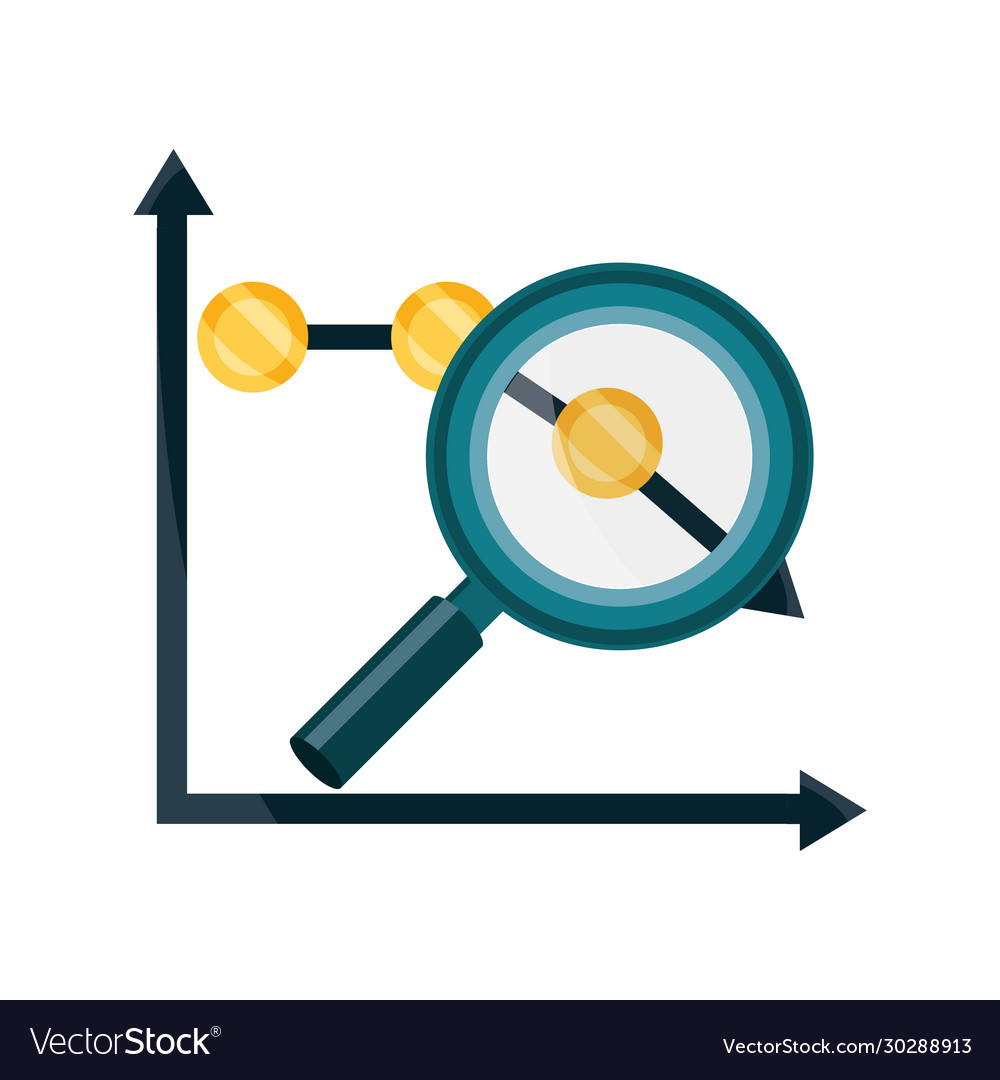 Chart report decrease money analysis stock market Vector Image