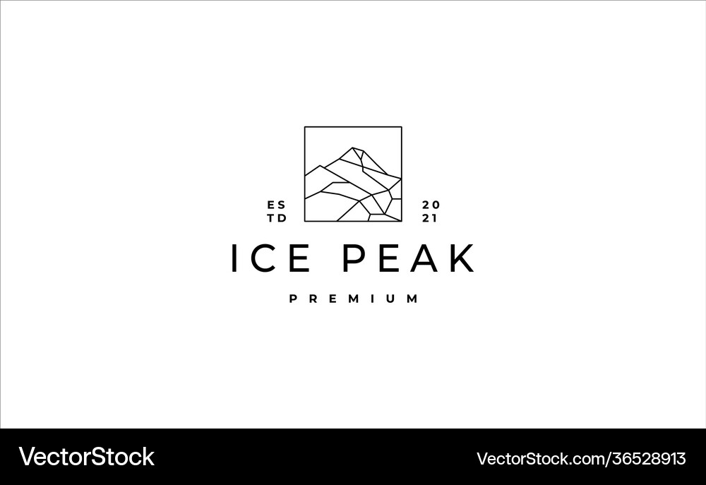 Ice peak mount stone mountain adventure icepeak Vector Image
