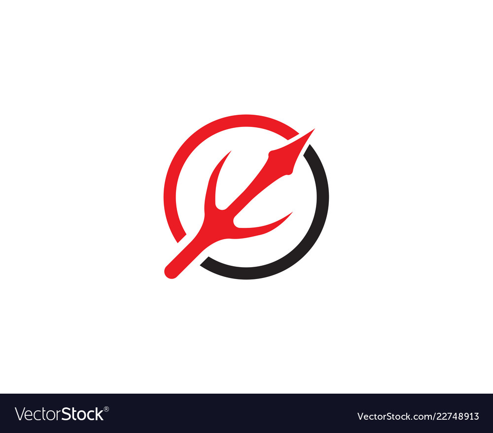 Magic tridenth trisula logo Royalty Free Vector Image