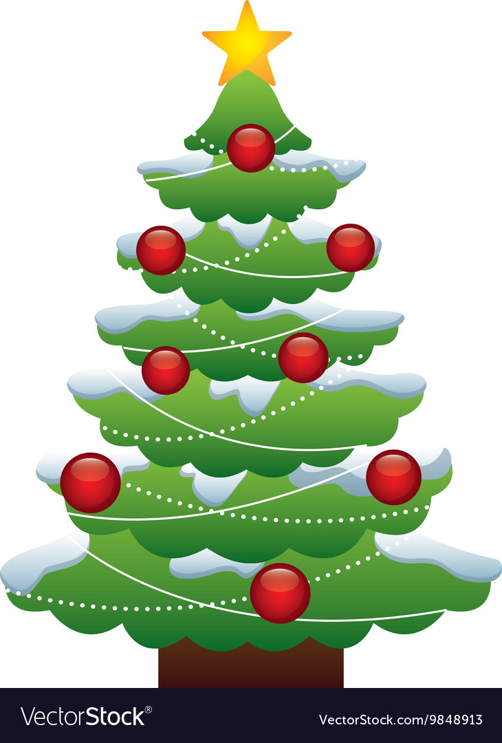 Merry christmas tree Royalty Free Vector Image