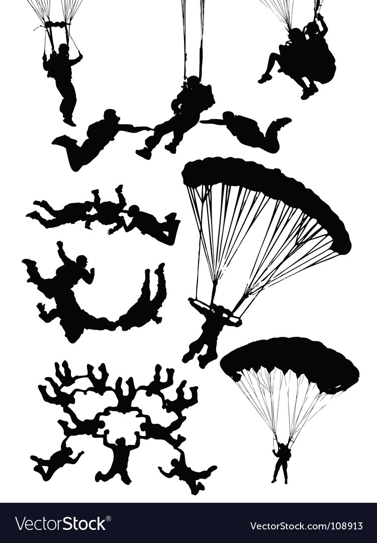 Sky diving Royalty Free Vector Image - VectorStock