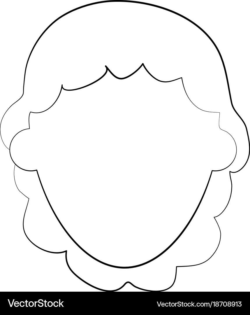Woman faceless cartoon Royalty Free Vector Image