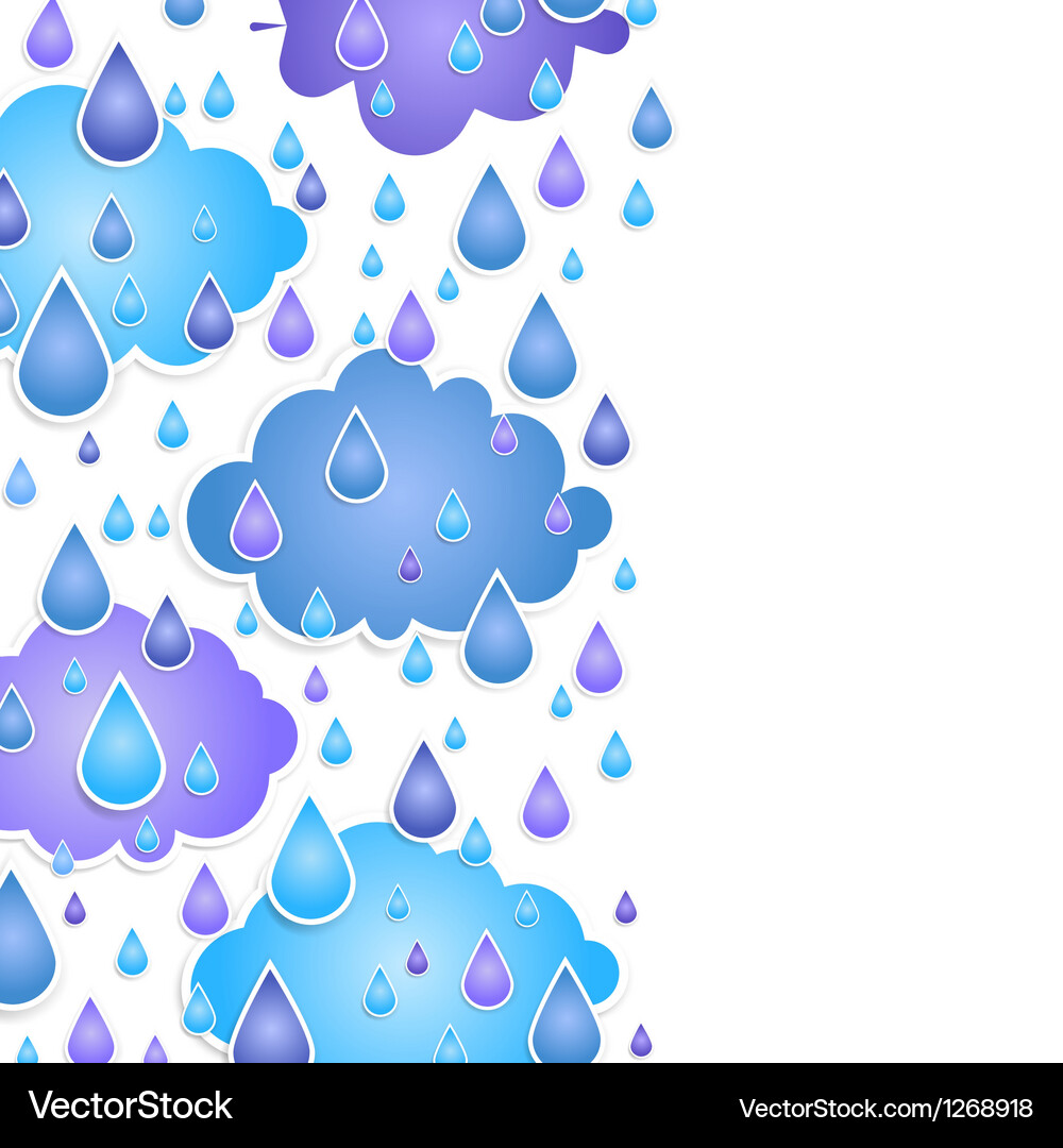 Background for text with drops of a rain Vector Image