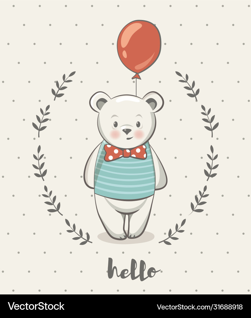 Cute little bear cartoon posters Royalty Free Vector Image