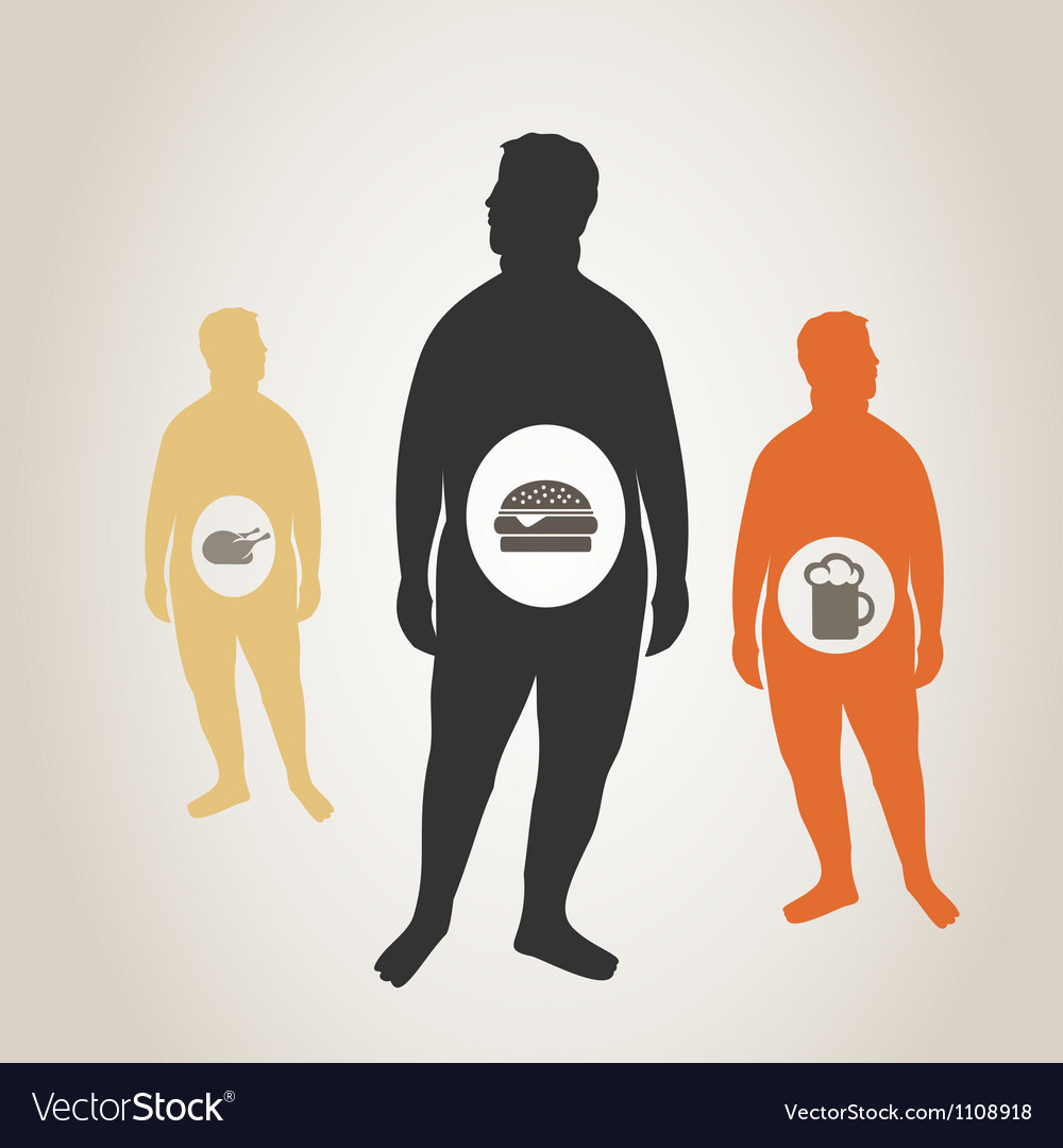 Fat man3 Royalty Free Vector Image - VectorStock