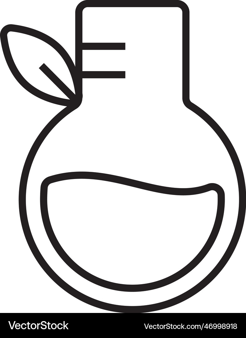 Organic herbs eco friendly icon with black Vector Image