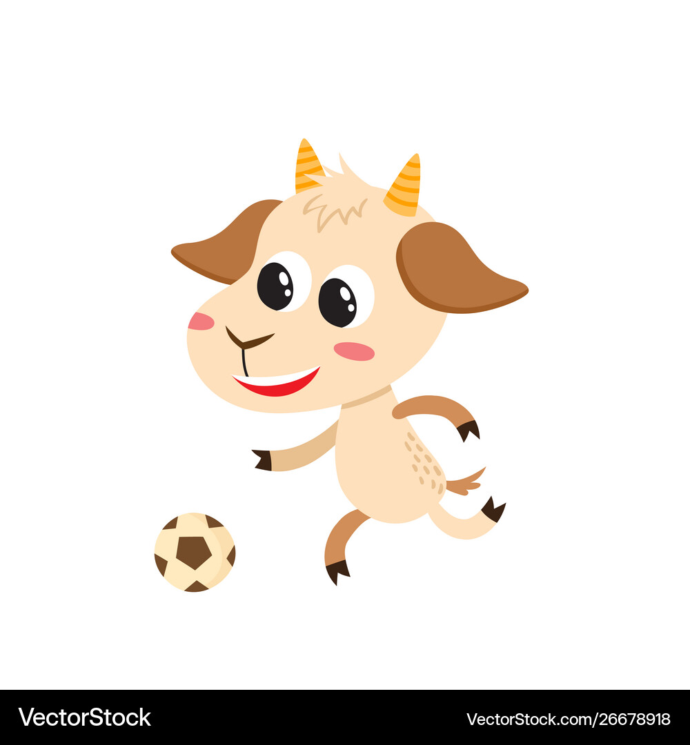 Set cartoon funny goats isolated Royalty Free Vector Image