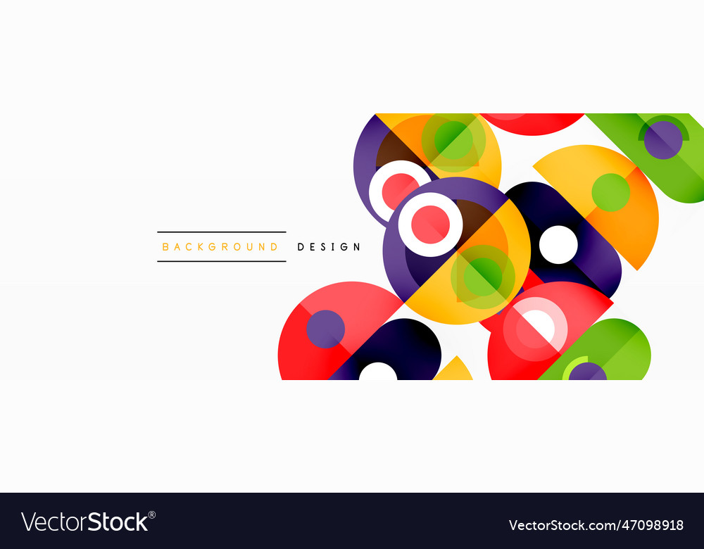 Simple circles and round elements pattern Vector Image