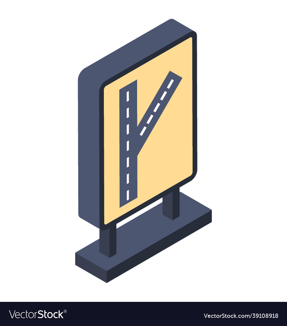 Y intersection Royalty Free Vector Image - VectorStock