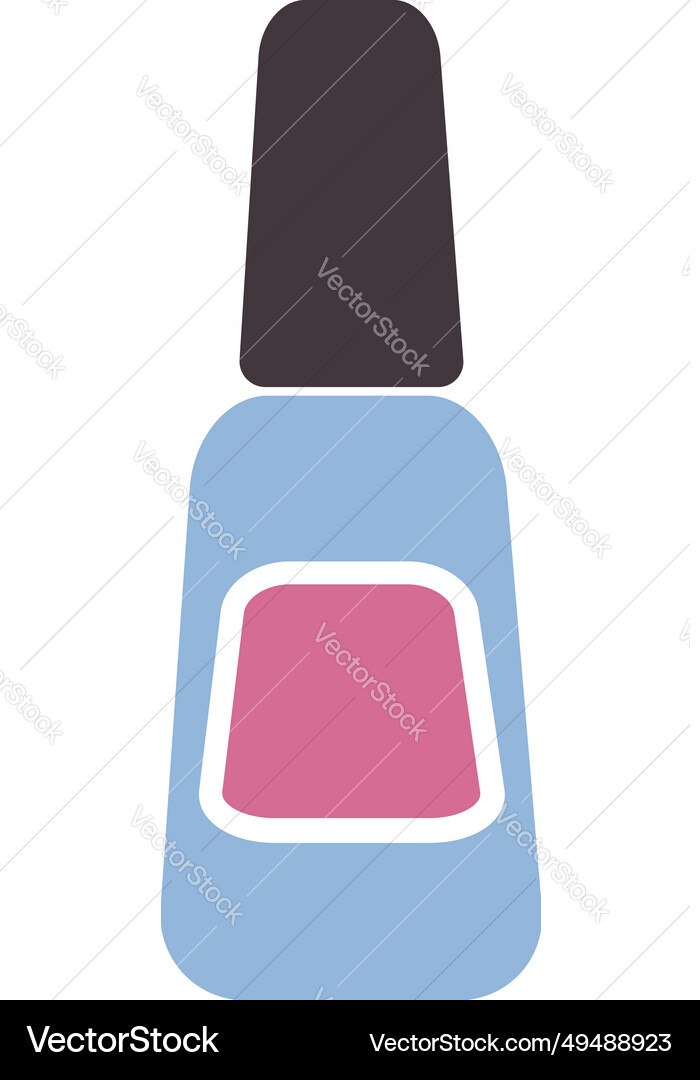 Beauty service medicated nail polish flat element Vector Image
