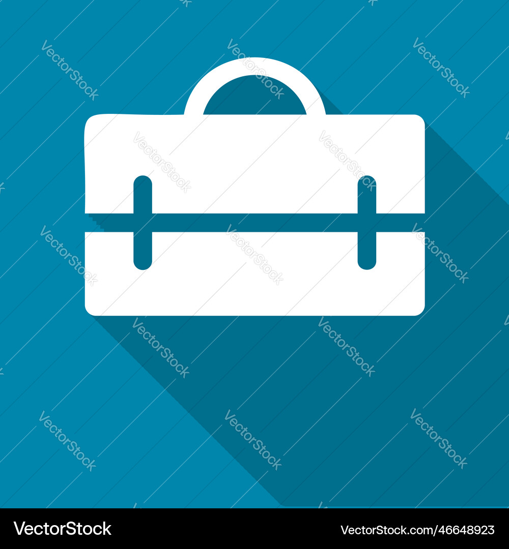 Briefcase icon in 3d looking business bag icon Vector Image