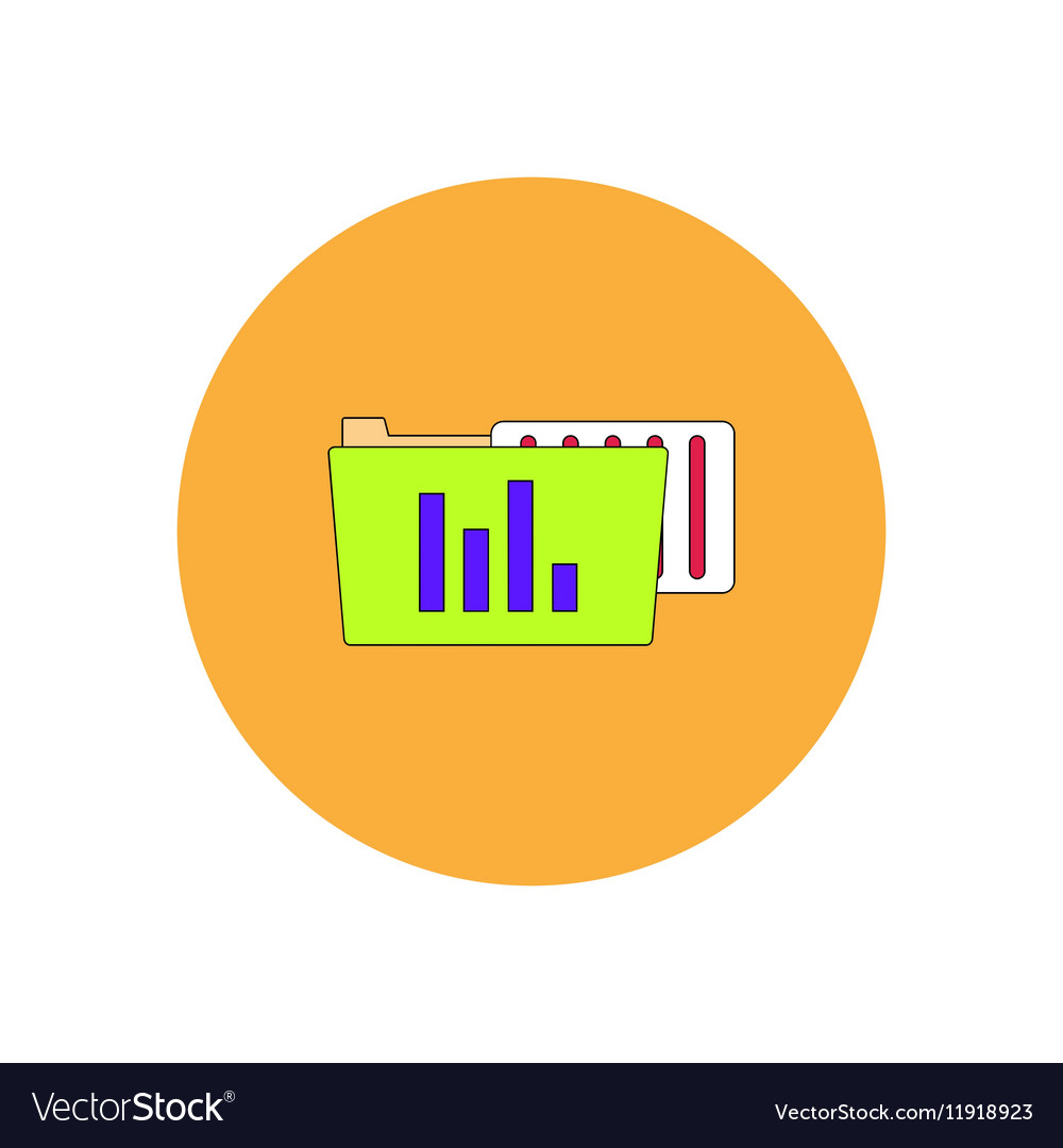 In flat design of file Royalty Free Vector Image