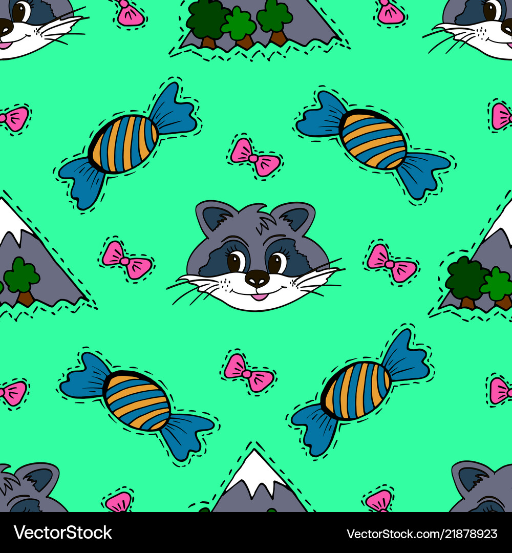 Kids cartoon seamless pattern skarpbuking Vector Image