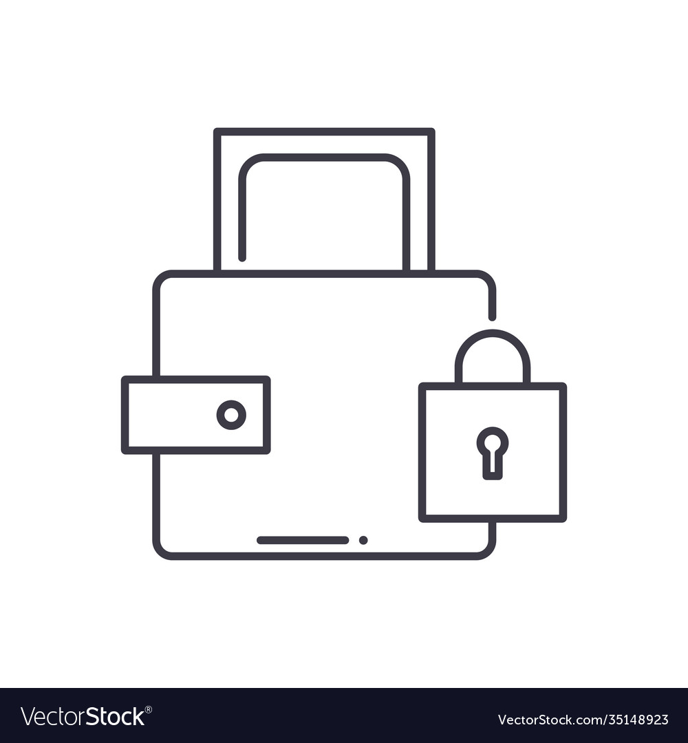 Money savings icon linear isolated Royalty Free Vector Image