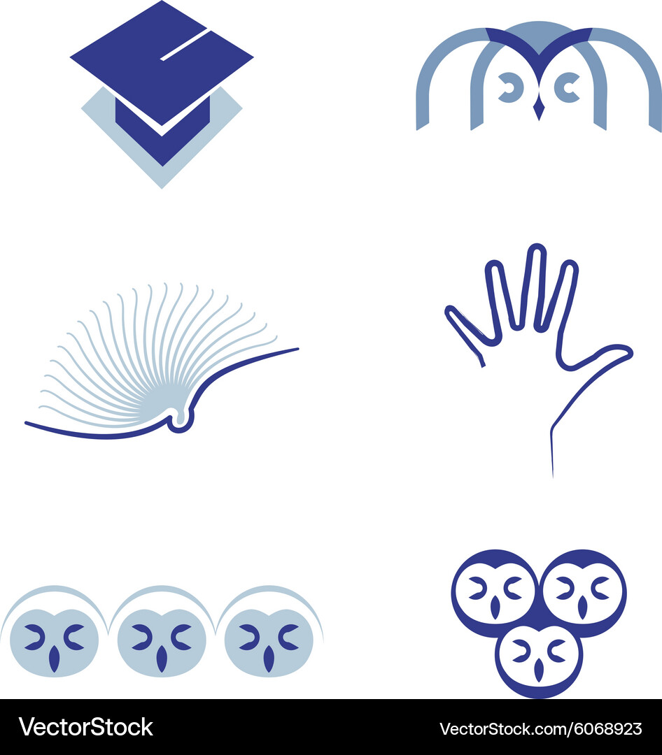 Set of symbols education Royalty Free Vector Image