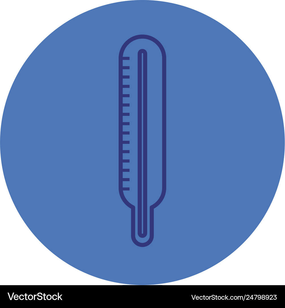 Thermometer medical isolated icon Royalty Free Vector Image