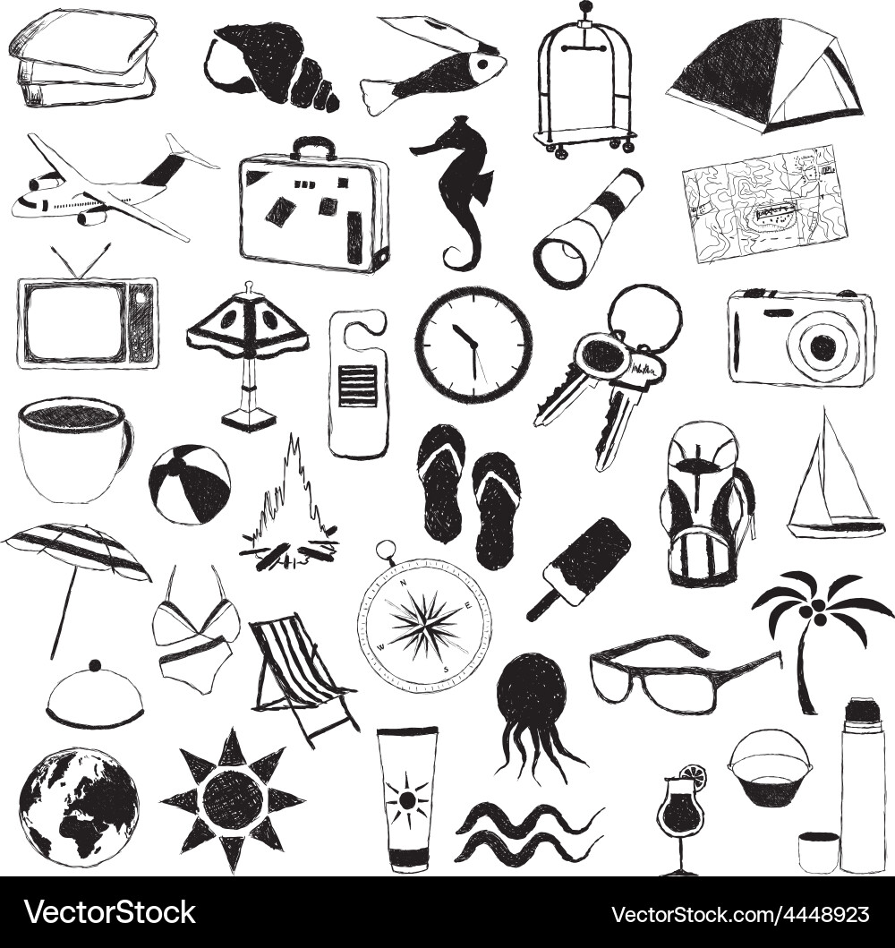 Travel pictures Royalty Free Vector Image - VectorStock