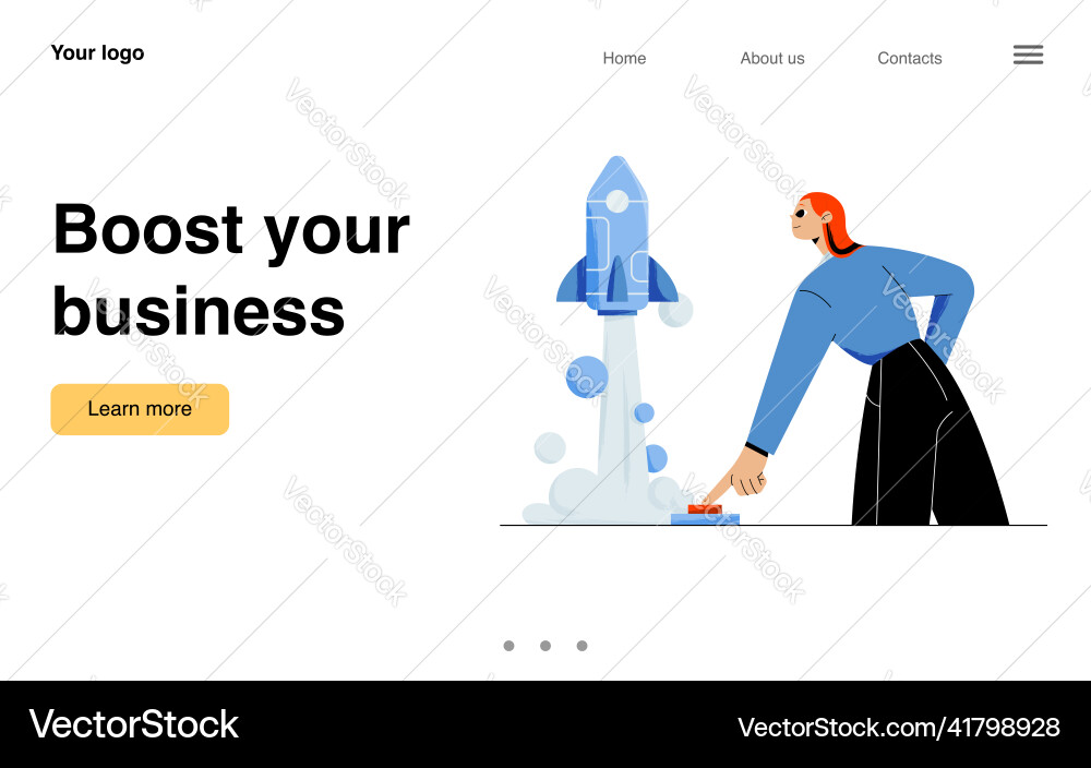 Boost your business banner startup concept Vector Image