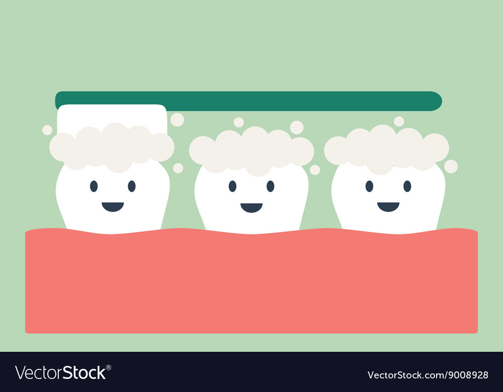 Brushing teeth Royalty Free Vector Image - VectorStock