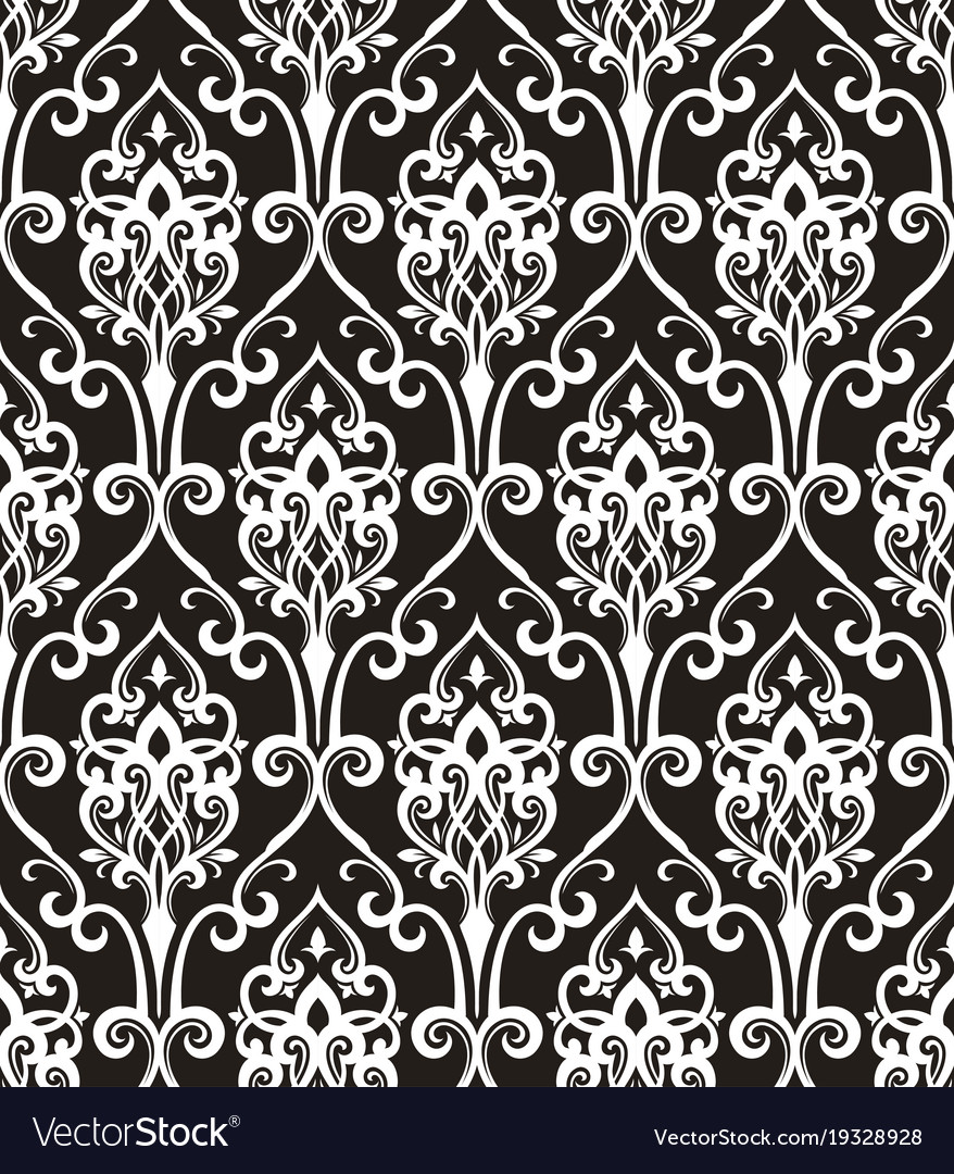 Damask seamless pattern Royalty Free Vector Image