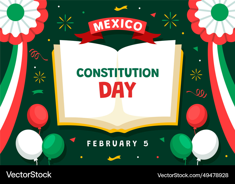 Dia De La Constitucion Translation Happy Vector Image