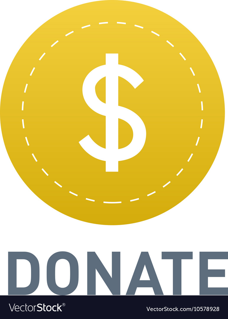 Donate button icon Royalty Free Vector Image - VectorStock