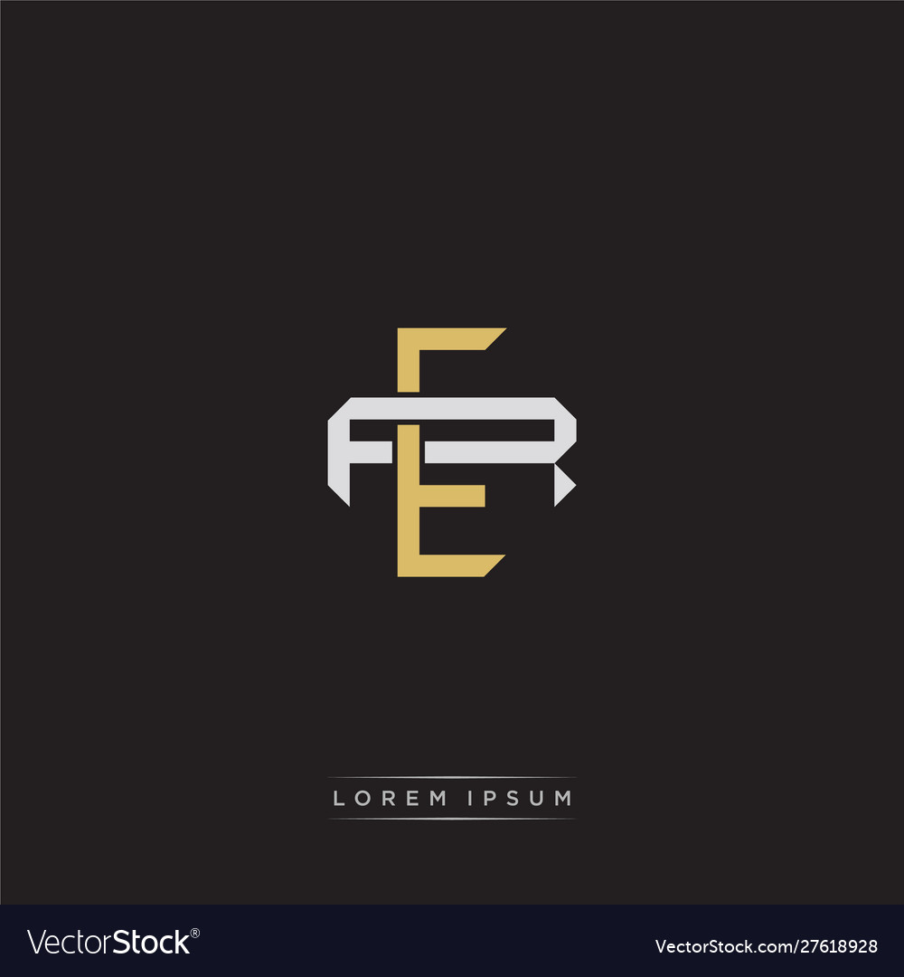 Er initial letter overlapping interlock logo Vector Image