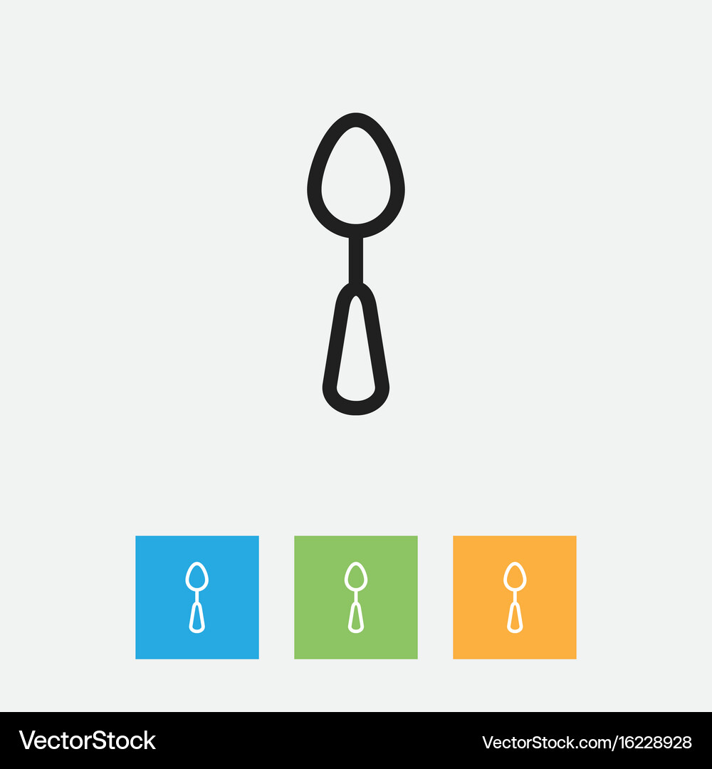 Food symbol on spoon Royalty Free Vector Image