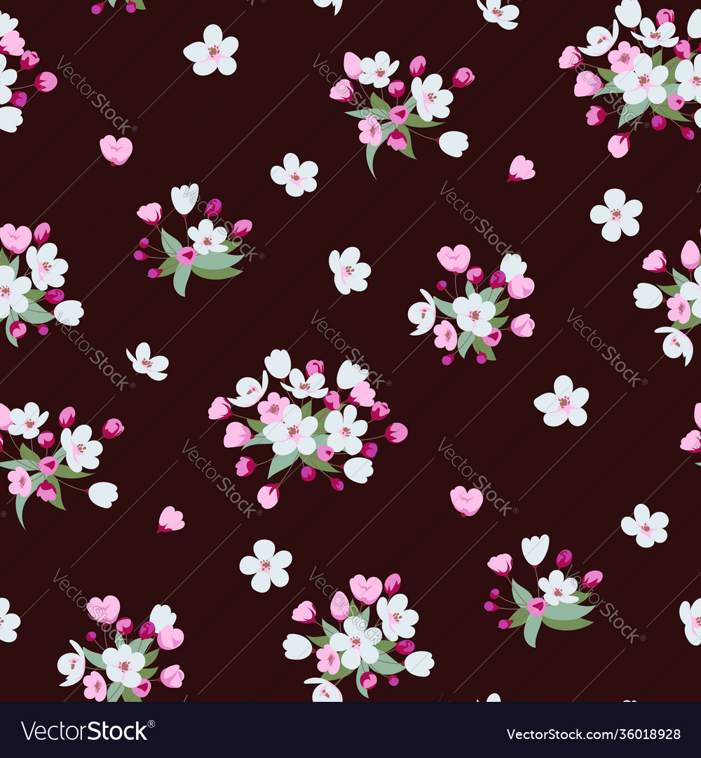 Seamless pattern with cherry Royalty Free Vector Image