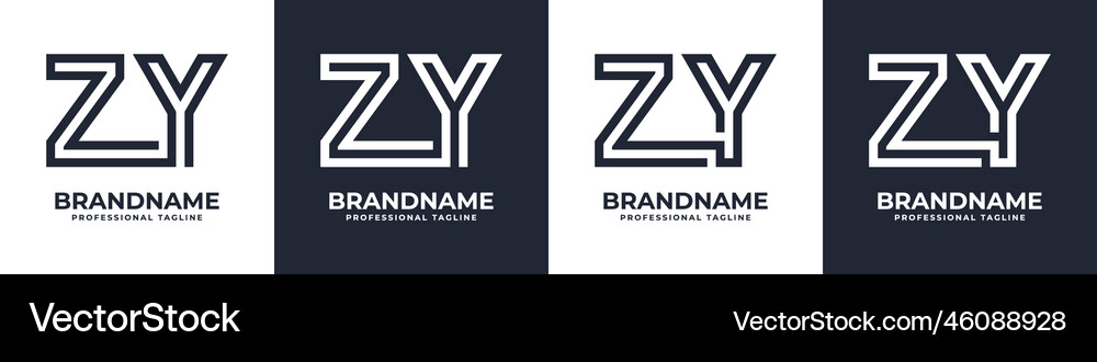 Simple zy monogram logo suitable for any business Vector Image