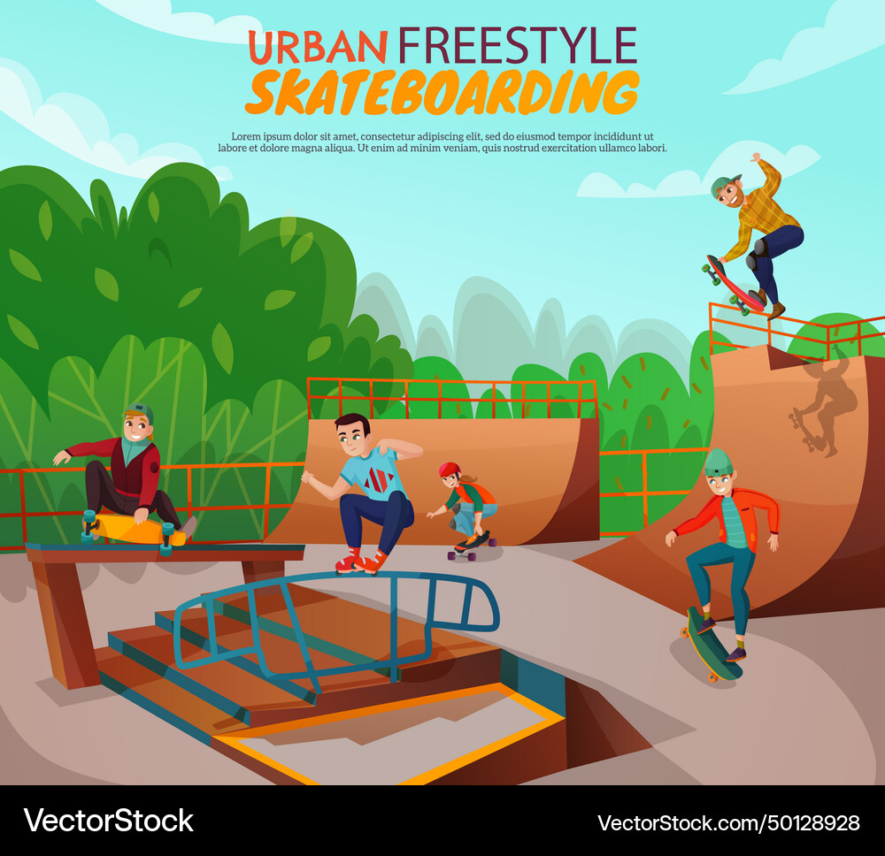 Urban skateboarding background Royalty Free Vector Image