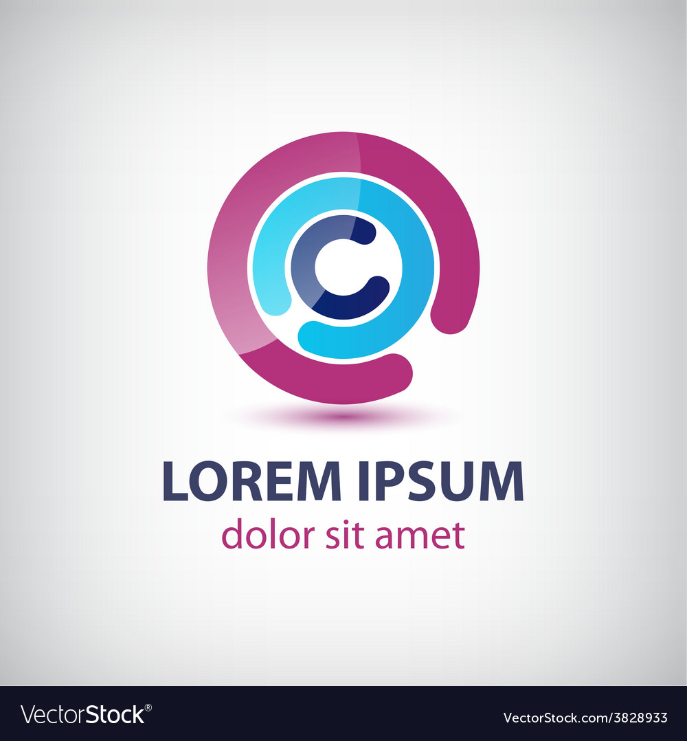 Abstract circle loop Royalty Free Vector Image