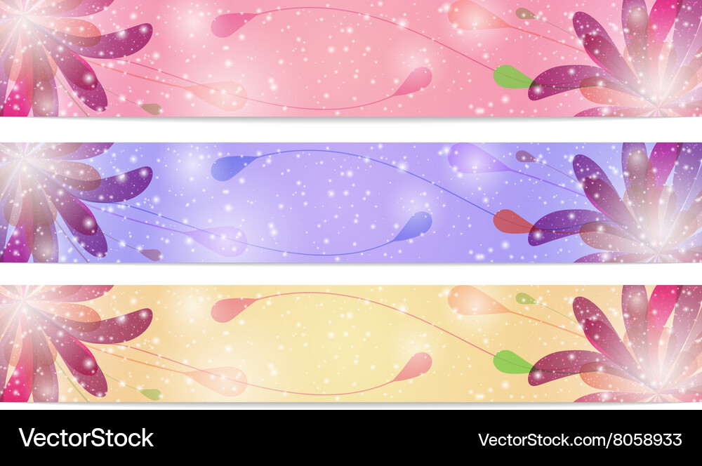 Beautiful banner with flowers Royalty Free Vector Image