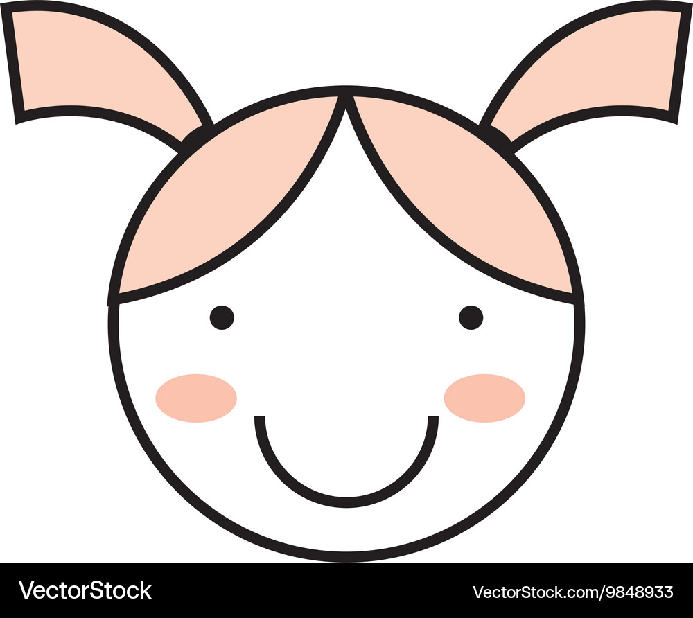 Cartoon girl icon Royalty Free Vector Image - VectorStock
