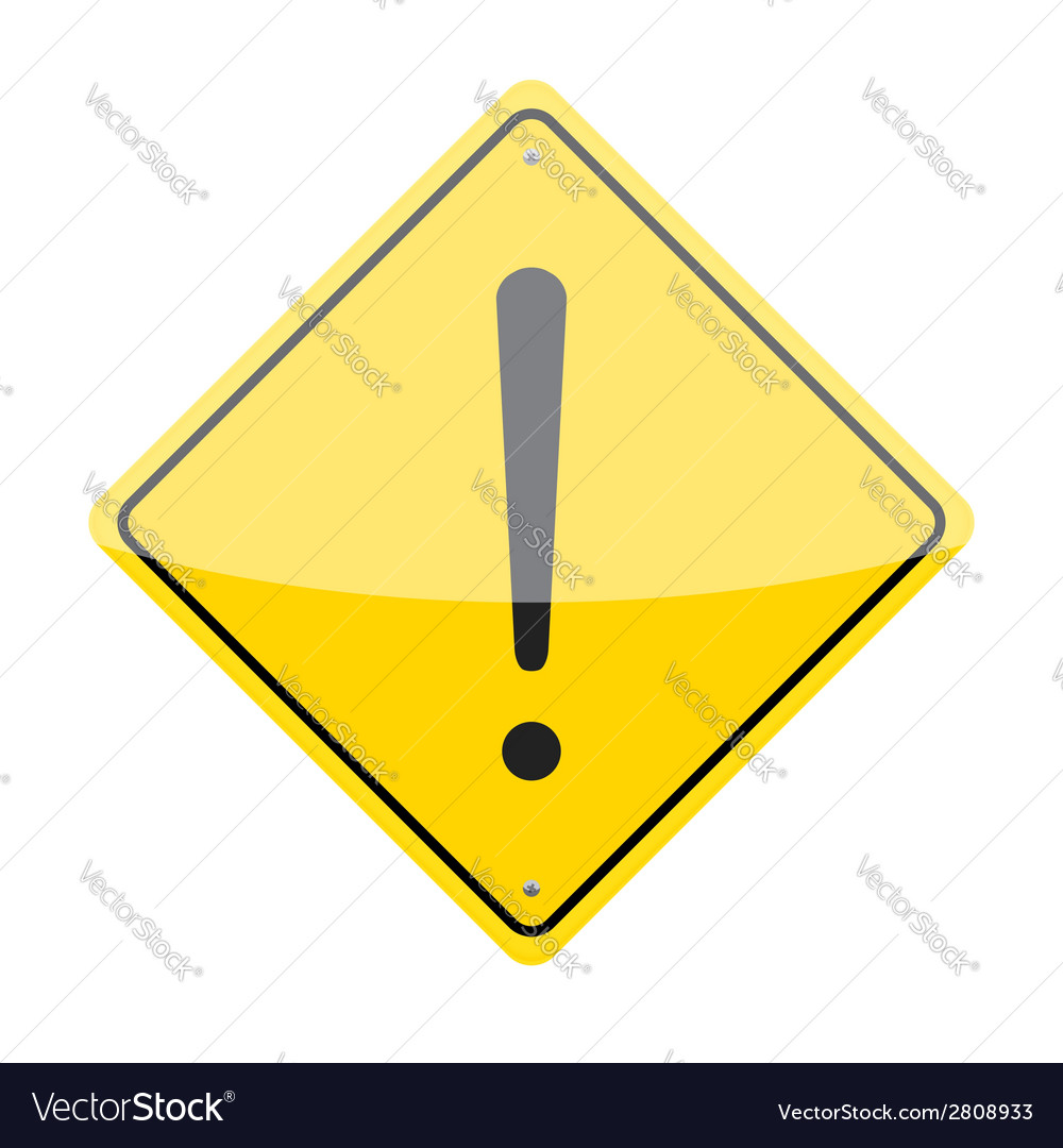Caution sign Royalty Free Vector Image - VectorStock