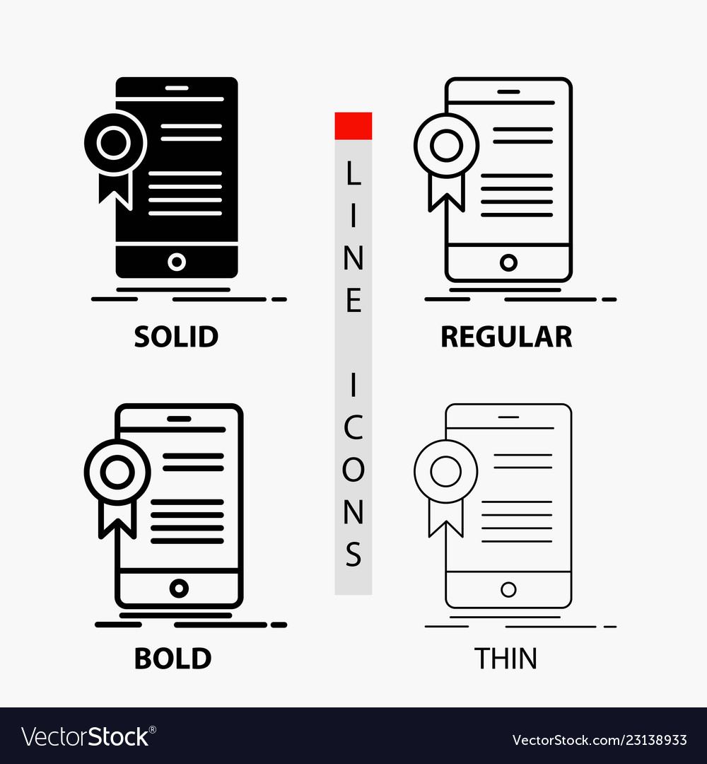 Certificate certification app application Vector Image