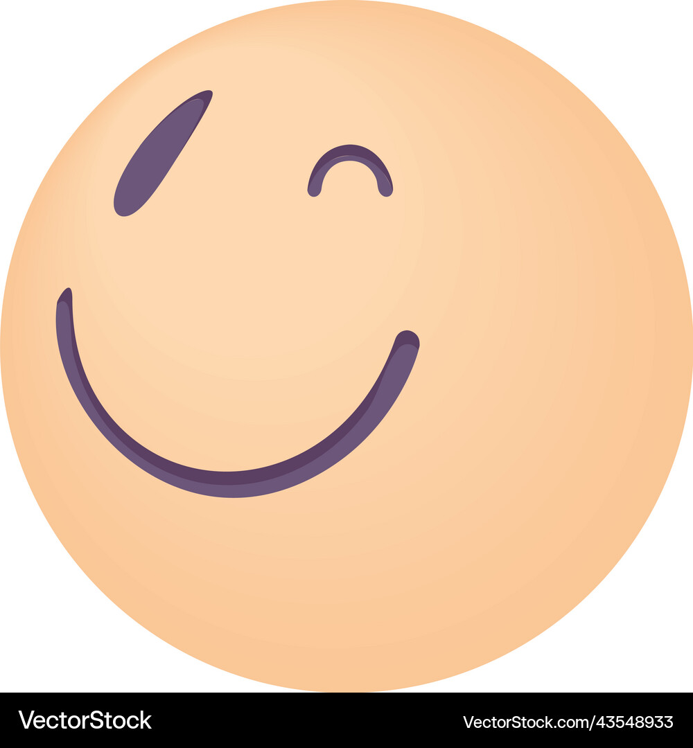 Comic emoji smiling Royalty Free Vector Image - VectorStock