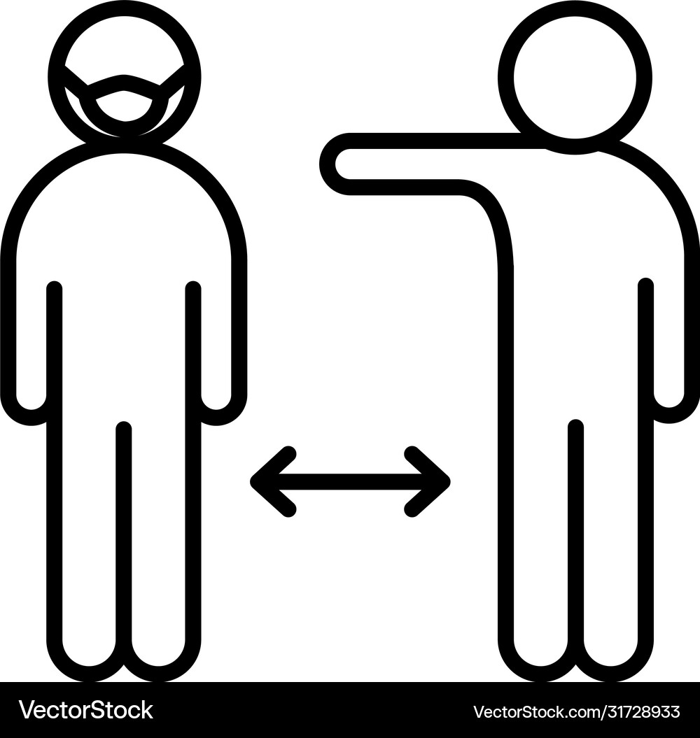 Covid19 19 coronavirus social distancing keep 2 Vector Image
