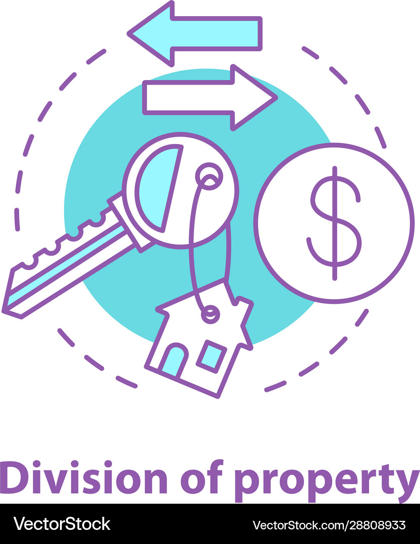 Division property concept icon Royalty Free Vector Image