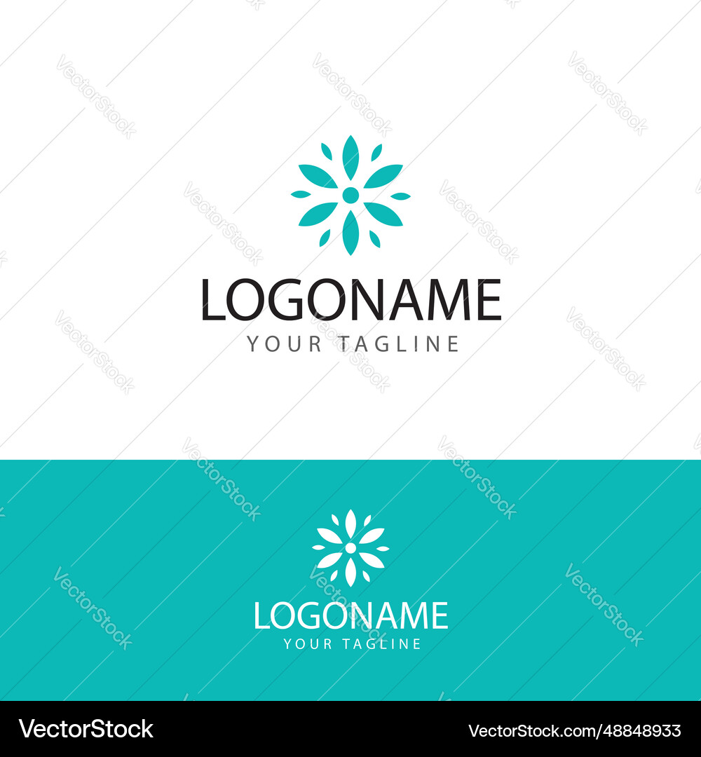 Flat logo design business and branding Royalty Free Vector