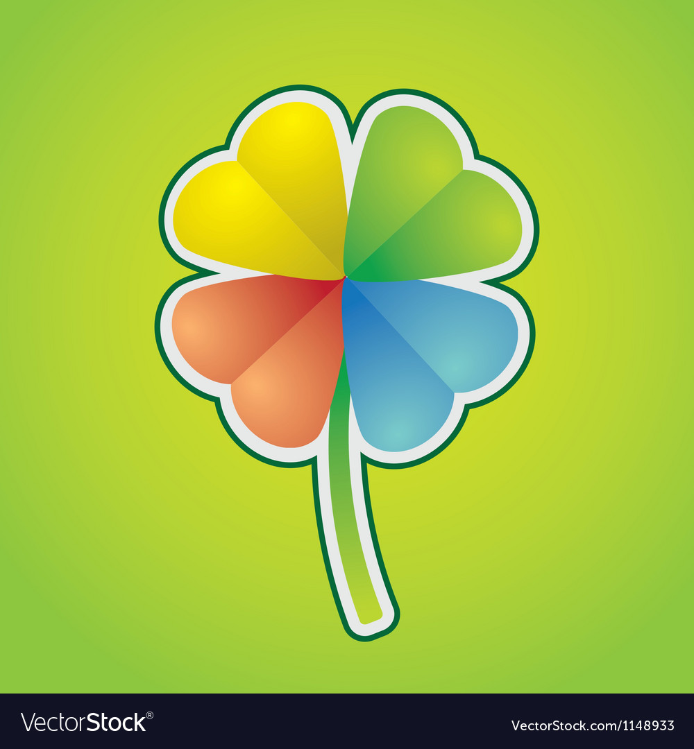 Four leaf clover Royalty Free Vector Image - VectorStock